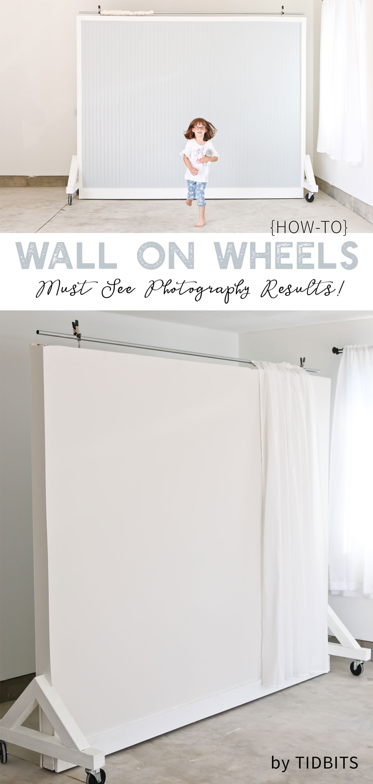DIY Wall on Wheels | Photography Studio Backdrop - Tidbits