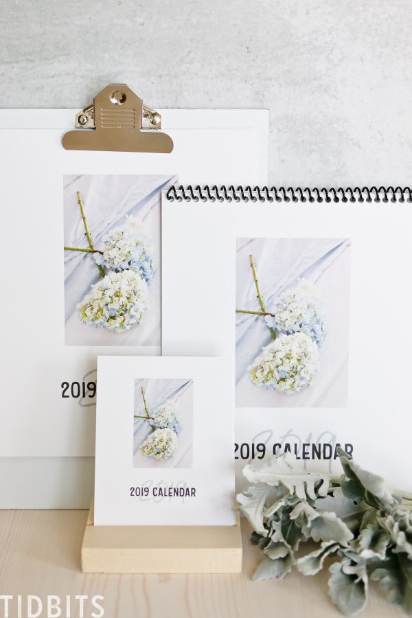 2019 TIDBITS Floral Calendar Free Printable - Tidbits