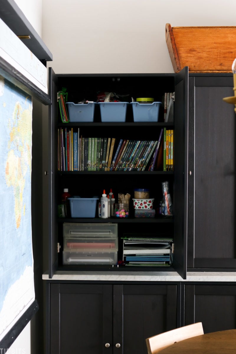 DIY Ikea Havsta Cabinet Hack with Marble Slab | TIDBITS by Cami