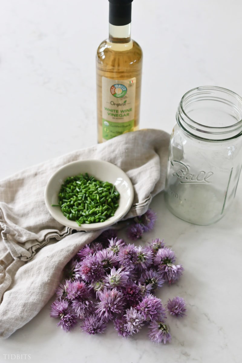 Make Your Own Chive Blossom Vinegar - Tidbits