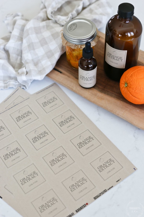 How to Make Orange Extract + Free Labels - Tidbits