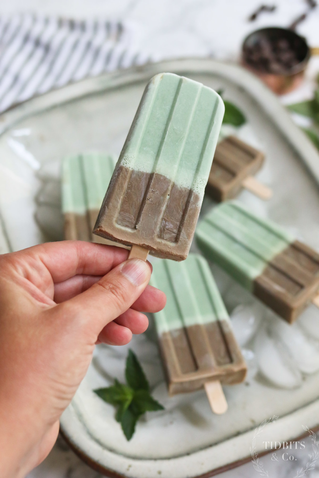 Chocolate Mint Layered Fudge Pop Recipe - Tidbits