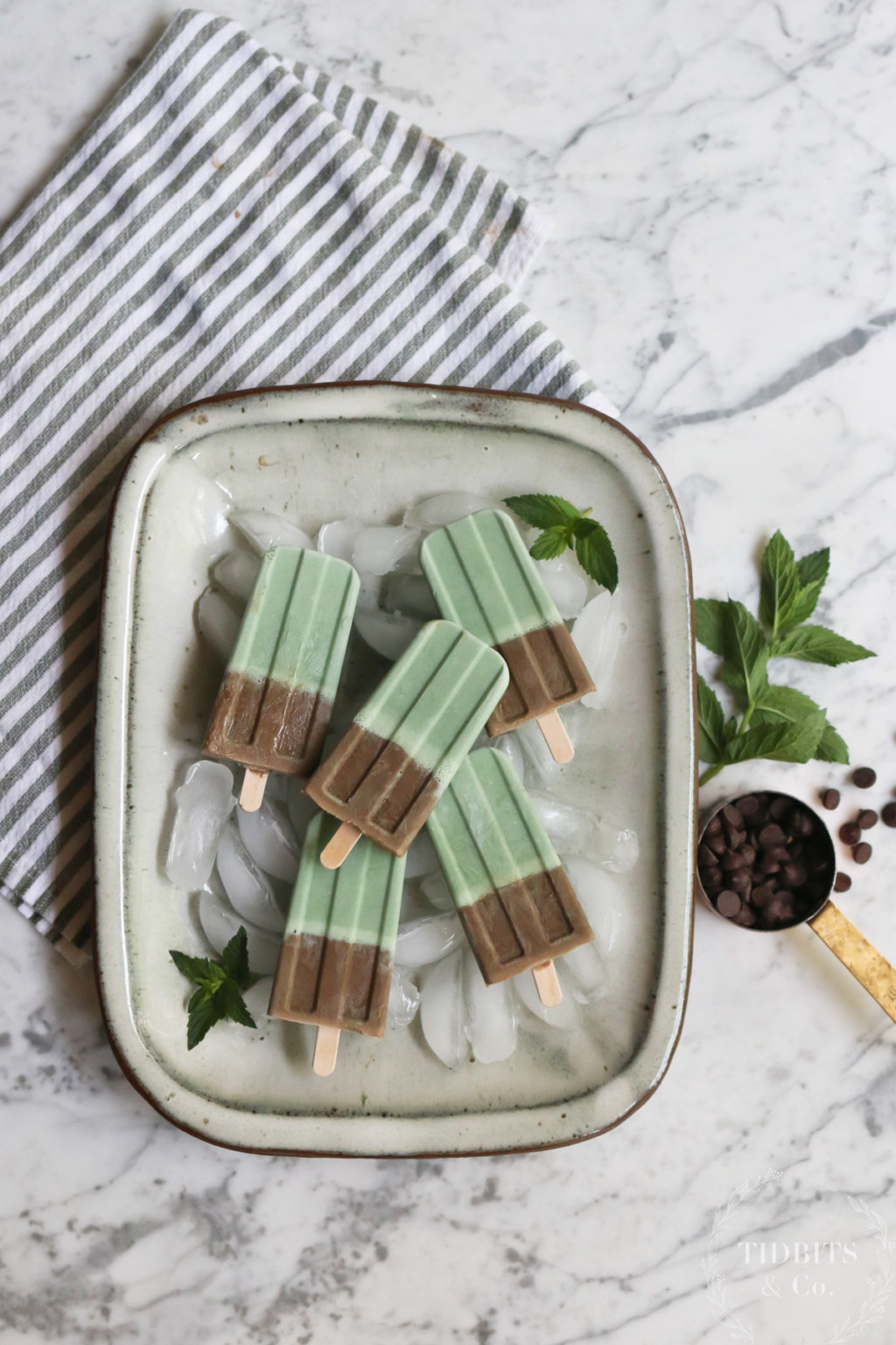 Chocolate Mint Layered Fudge Pop Recipe - Tidbits