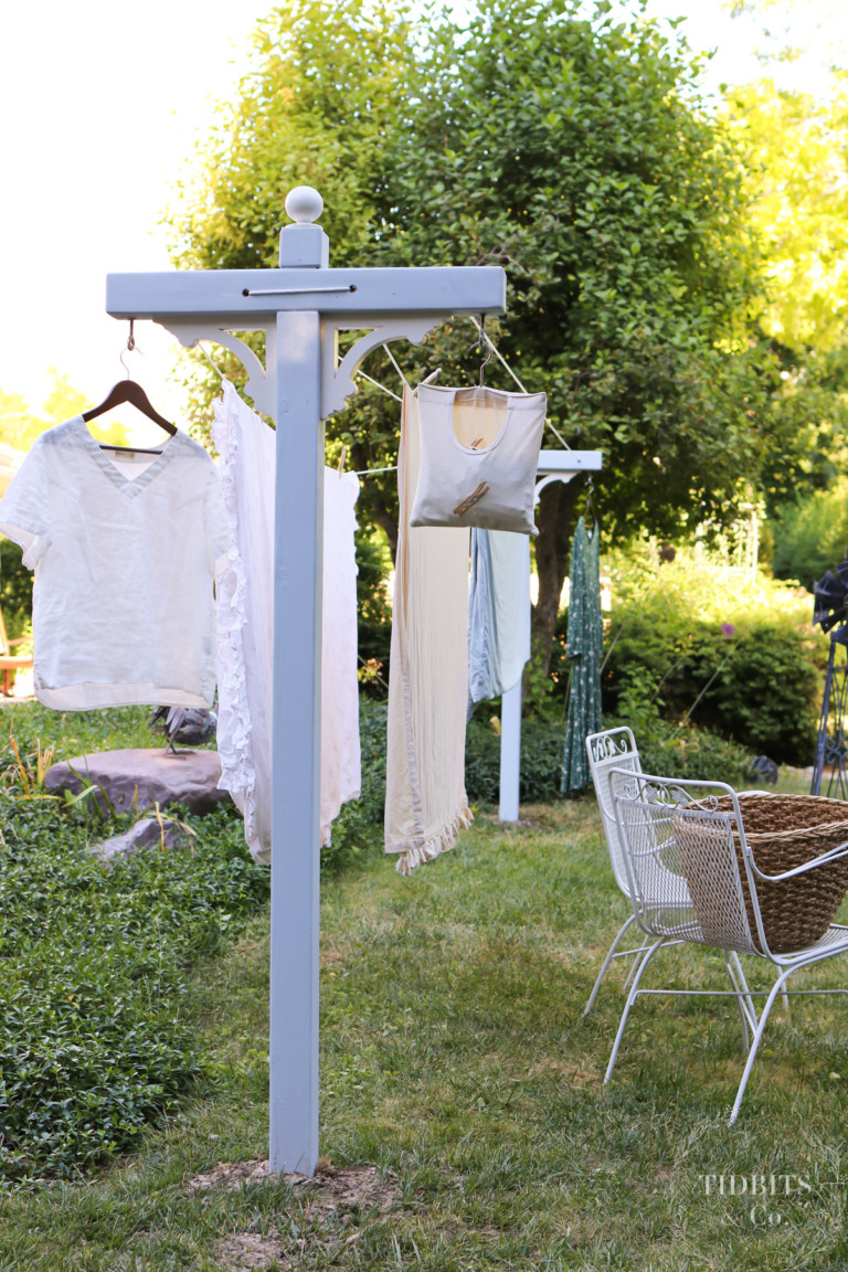 How to Make a Charming Outdoor Clothesline - Tidbits