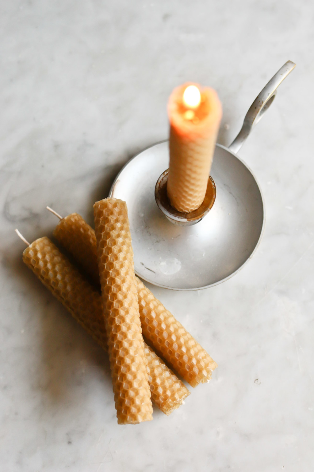 How to Make Beeswax Rolled Candles - Tidbits